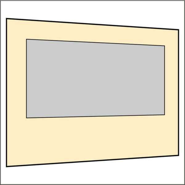 3m Seitenwand mit Großfenster sand PMS 7501 C